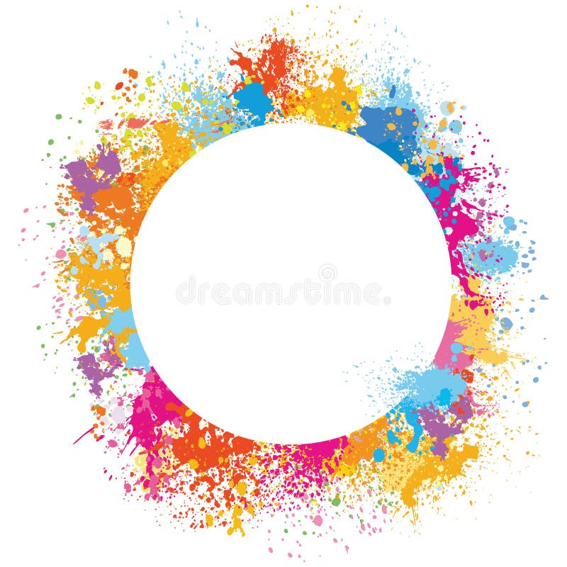 Round Frame Made Paint Stains Stock Illustrations – 10 Round Frame Made ...