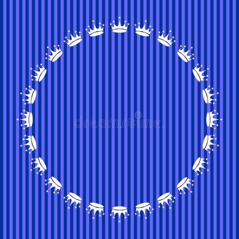 Round Frame Made from Royal White Crowns - Cdr Format Stock Vector ...