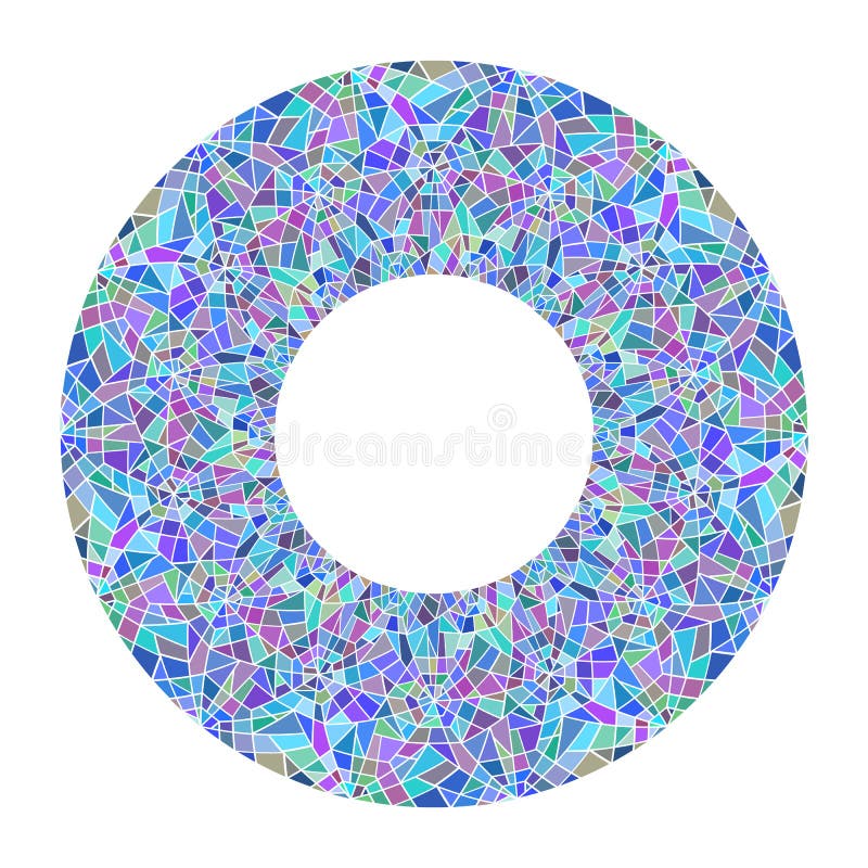 Round Frame Made of Stained Glass. Broken Glass Stock Vector ...