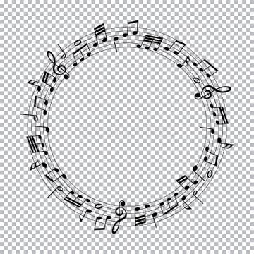 Golden Round Frame Music Notes Dark Background Stock Illustrations – 11 ...