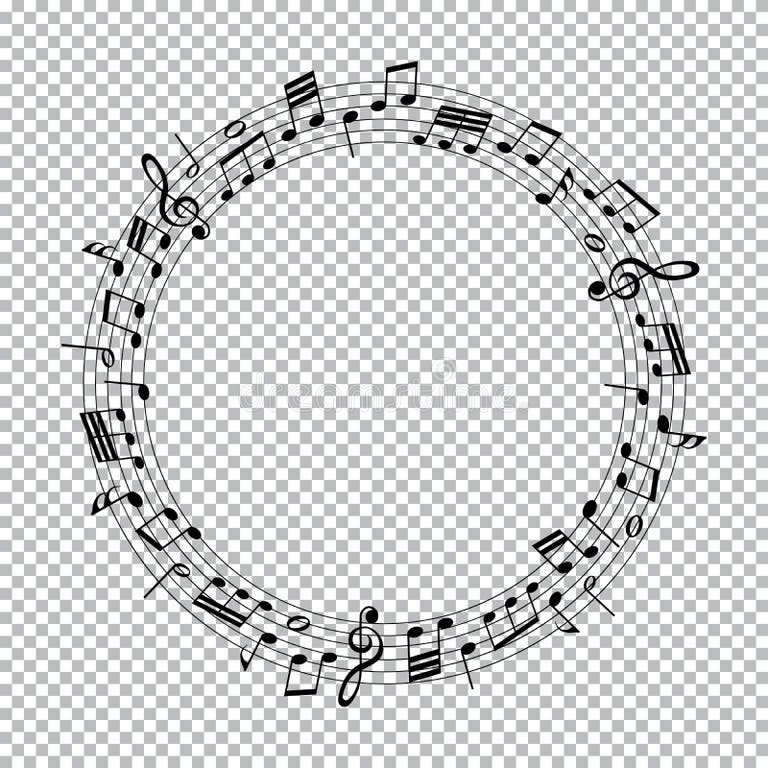 Music Notes Transparent Round Stock Illustrations – 39 Music Notes ...