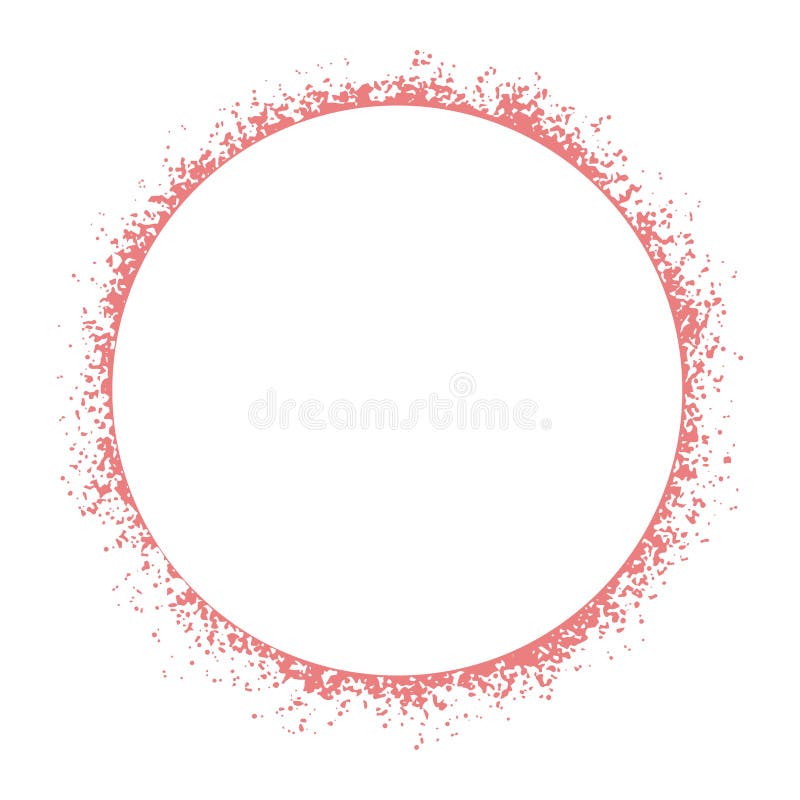 Round Frame Paint Splatter Isolated Vector Illustration Stock Vector ...