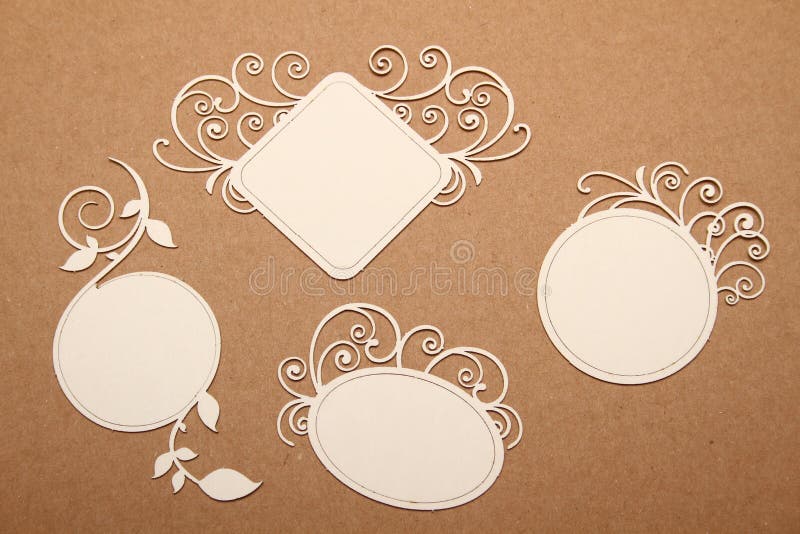 Round Frame with Patterns. Background Flatlay Stock Photo - Image of ...