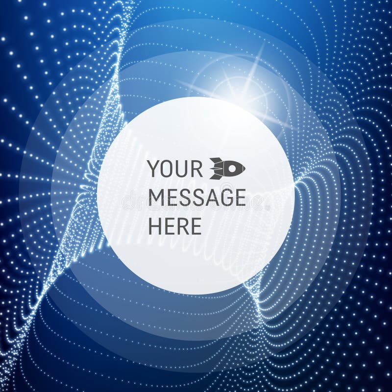 Round Frame with Place for Text. Lattice Structure. Network Technology ...