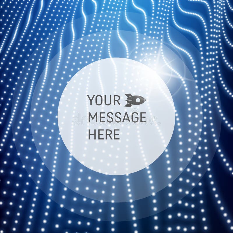 Round Frame with Place for Text. Lattice Structure. Network Technology ...