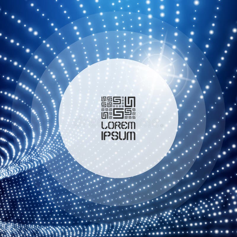 Round Frame with Place for Text. Technology Background. Graphic Design ...