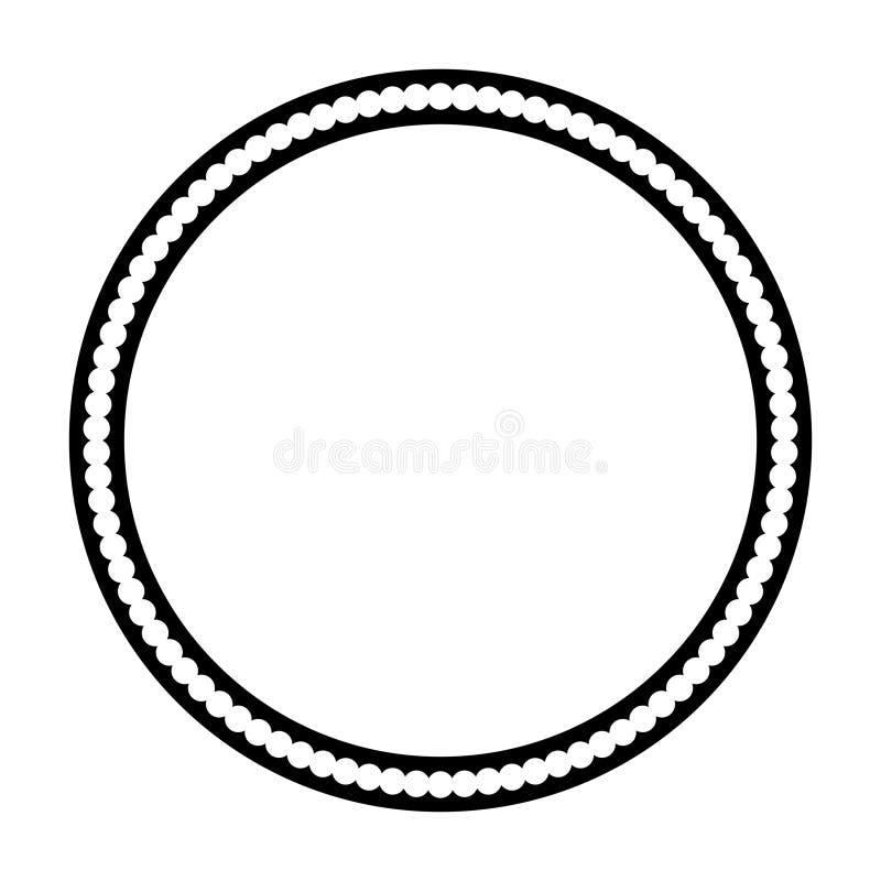 Round Frame with Sawtooth Edges Stock Vector - Illustration of round ...
