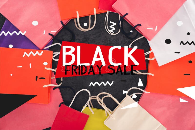 Round Frame of Shopping Bags Stock Image - Image of round, packing ...