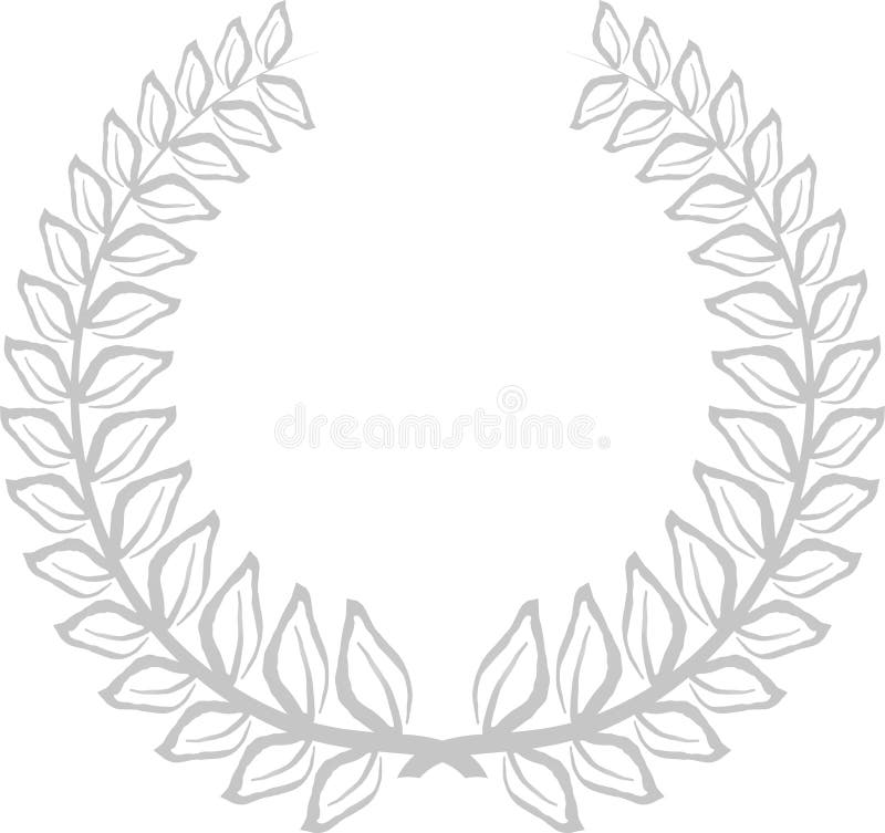 Round Frame of Silver Laurel Stock Vector - Illustration of coat ...