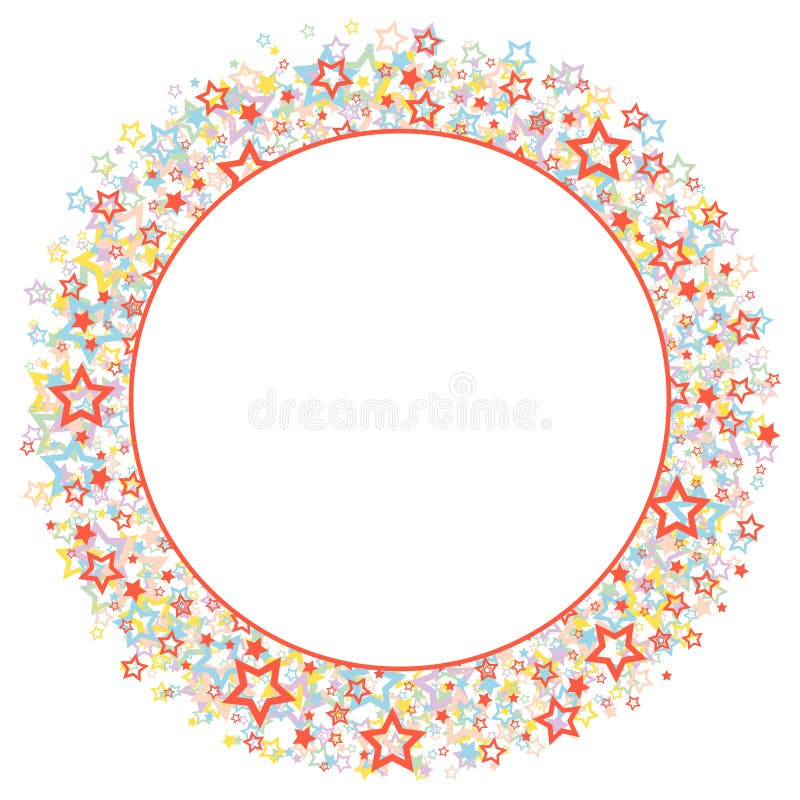 Round frame with stars. stock vector. Illustration of stars - 66899620