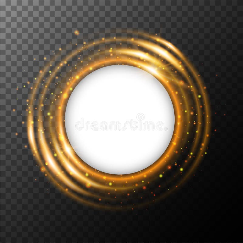 Round Frame Template with Orange Light Around it Stock Vector ...