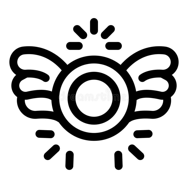 Round Frame with Wings Flying Delivering Shining Concept Stock ...