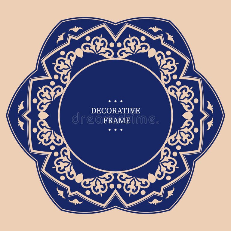 Round Frame, Workpiece for Your Design. Stock Vector - Illustration of ...