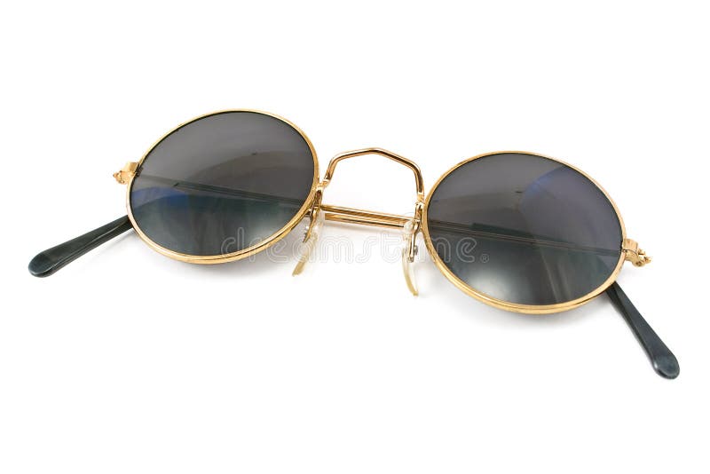 Round Framed Retro Sunglasses Stock Photo - Image of accessory, metal ...