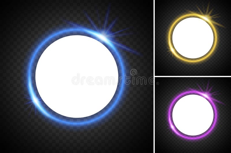 Round Frames with Different Color of Lights Stock Illustration ...