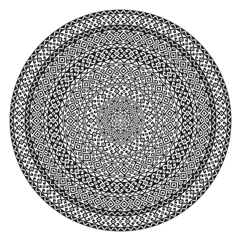 Round Frames with Geometric, Georgian Ethnic Patterns Stock Vector ...