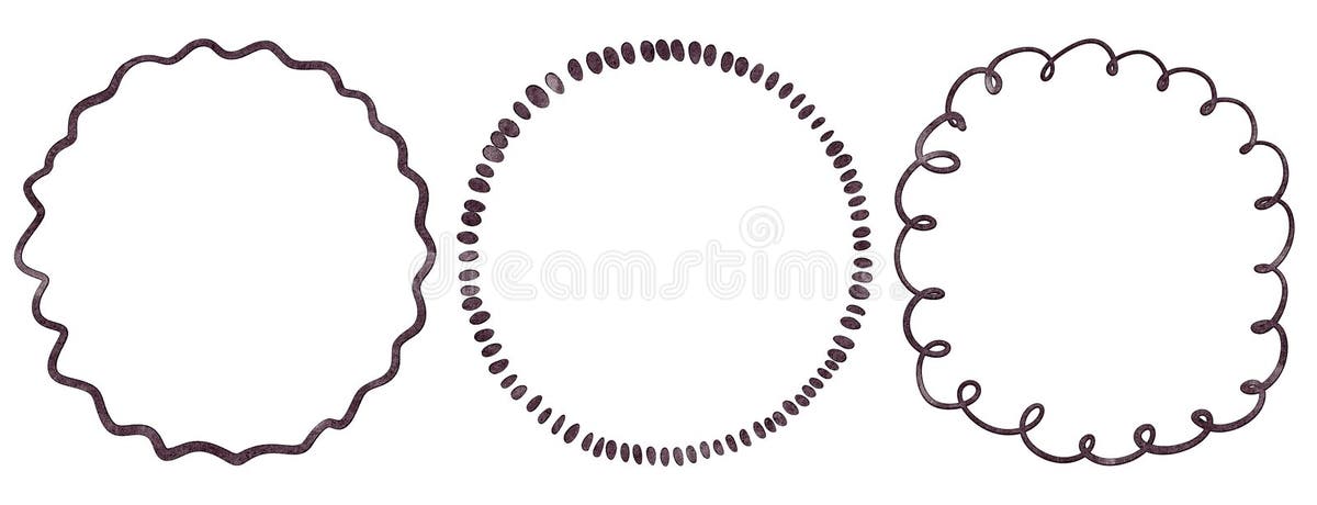Doodle Circular Borders Stock Illustrations – 677 Doodle Circular ...