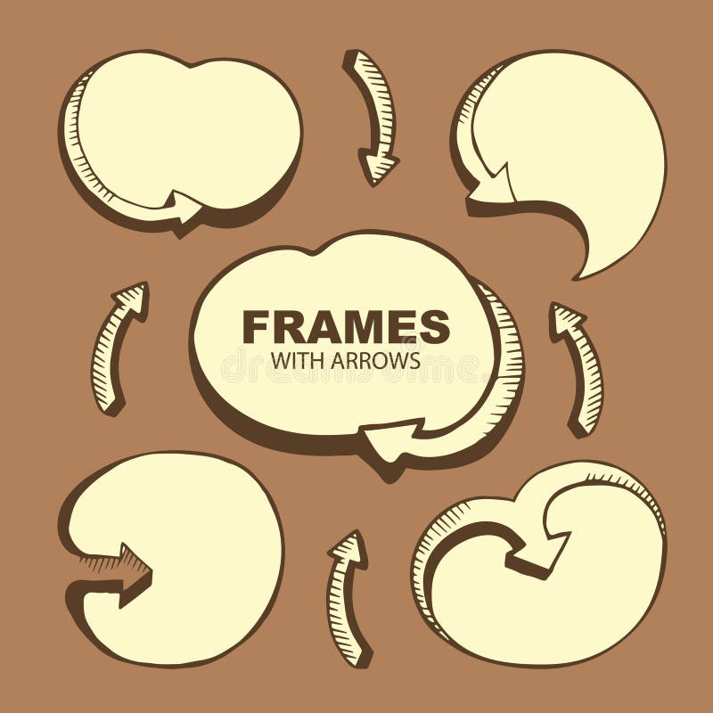 Round Framework with Arrows Stock Vector - Illustration of design ...