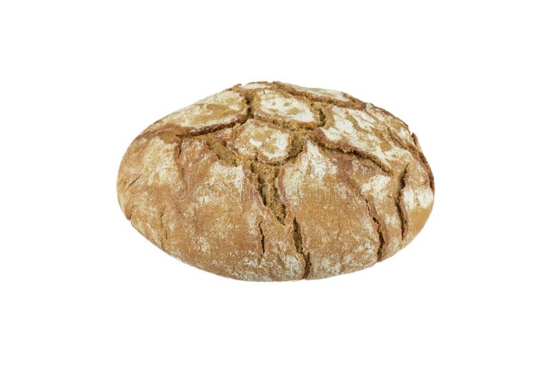 Round Freshly Baked Rustic Rye Round Bread Stock Photo - Image of ...