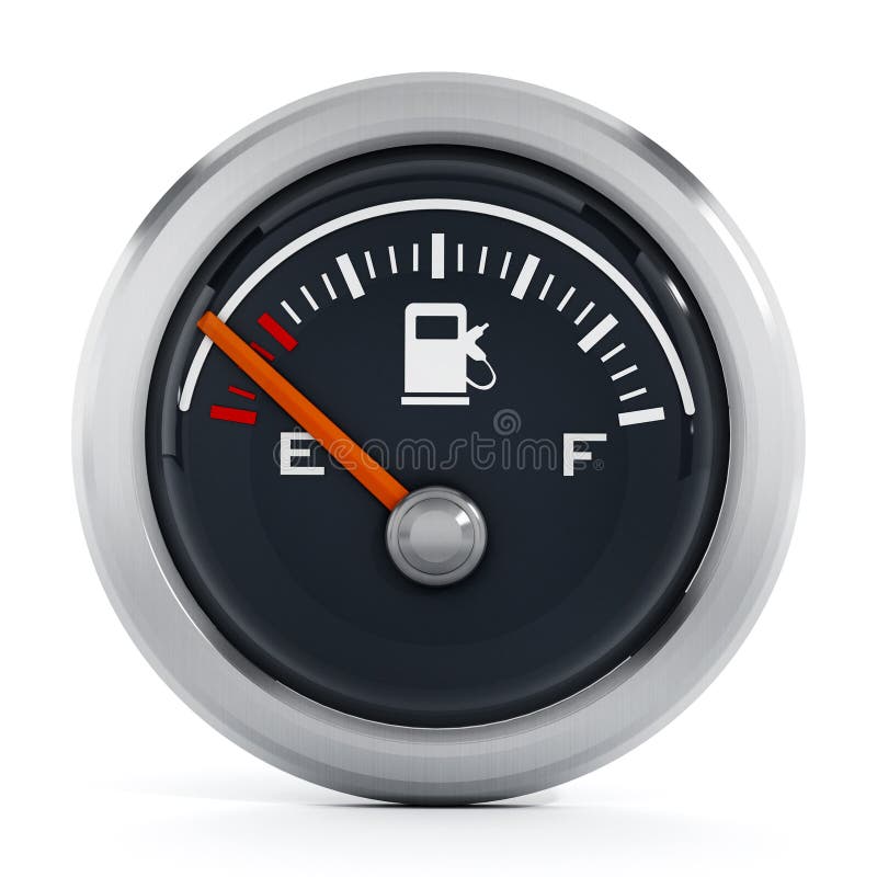 Round fuel gauge stock illustration. Illustration of petrol - 63590005