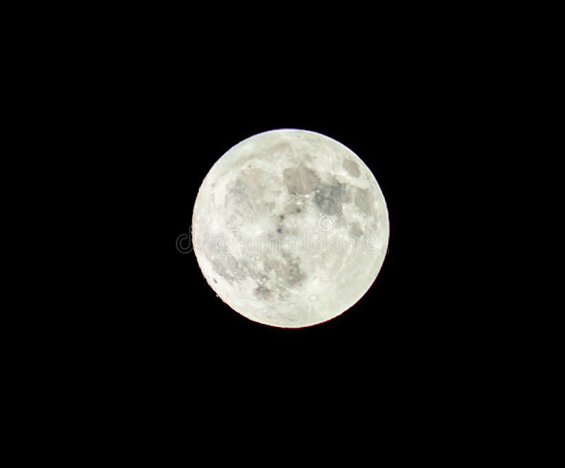 Round Full Moon of the Image Stock Photo - Image of light, telephoto ...