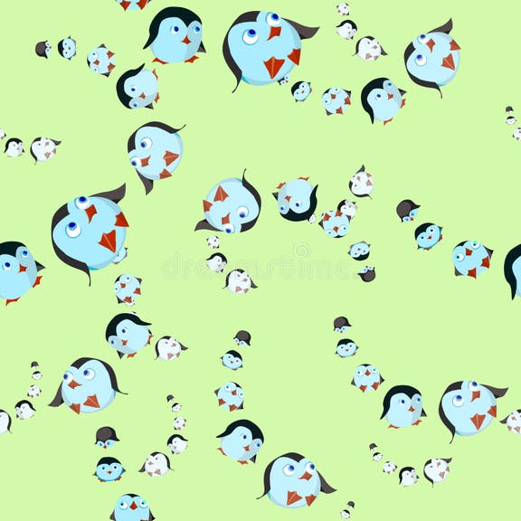 Round and Funny Penguins Sliding Stock Vector - Illustration of naughty ...