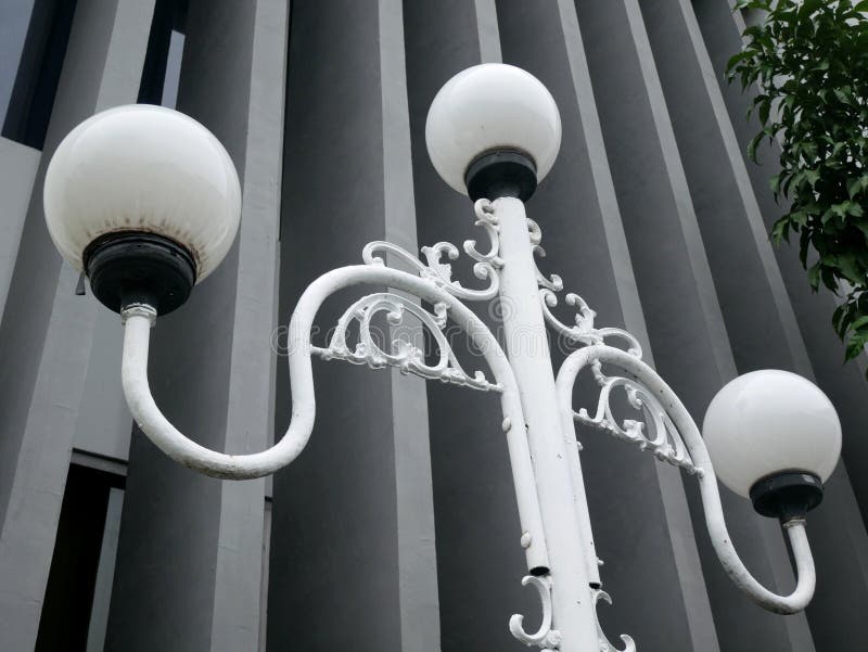 Round Garden Lights Look Very Classic and Exotic. Editorial Stock Photo ...
