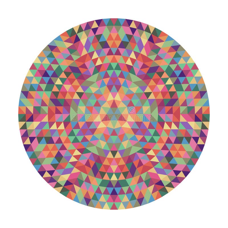 Triangle mandala pattern stock image. Illustration of detente - 192975375