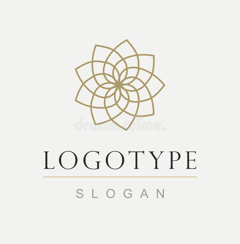 Round Geometry Decoration Logo. Stock Vector - Illustration of leaf ...