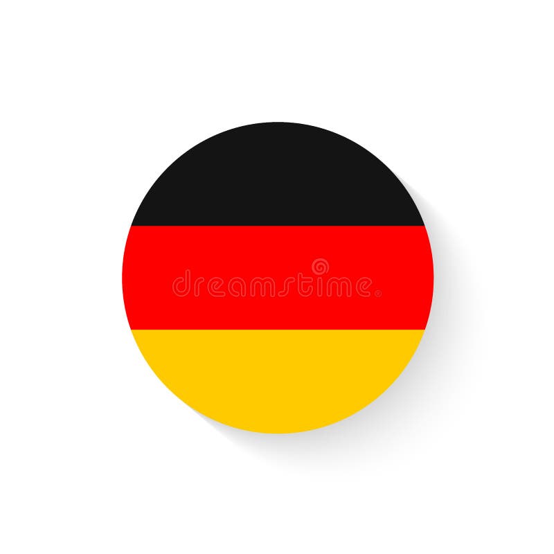 Round German Flag Vector Icon Isolated, German Flag Button Stock Vector ...