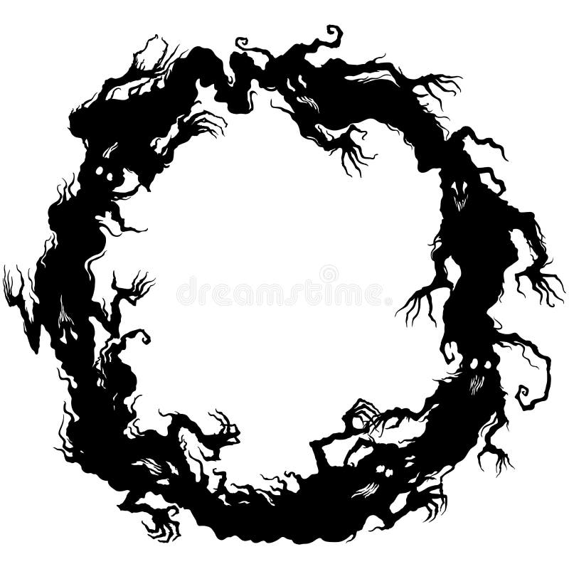 Spooky frame stock vector. Illustration of skeleton, square - 6582485