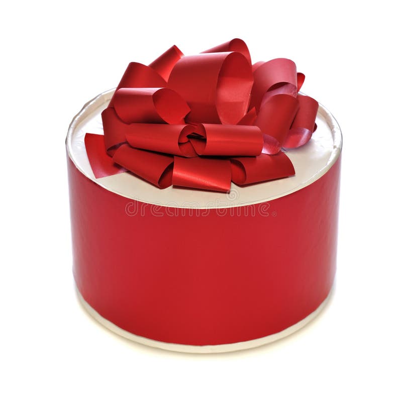 Round Gift Boxes with Pink Ribbons Stock Image - Image of present ...