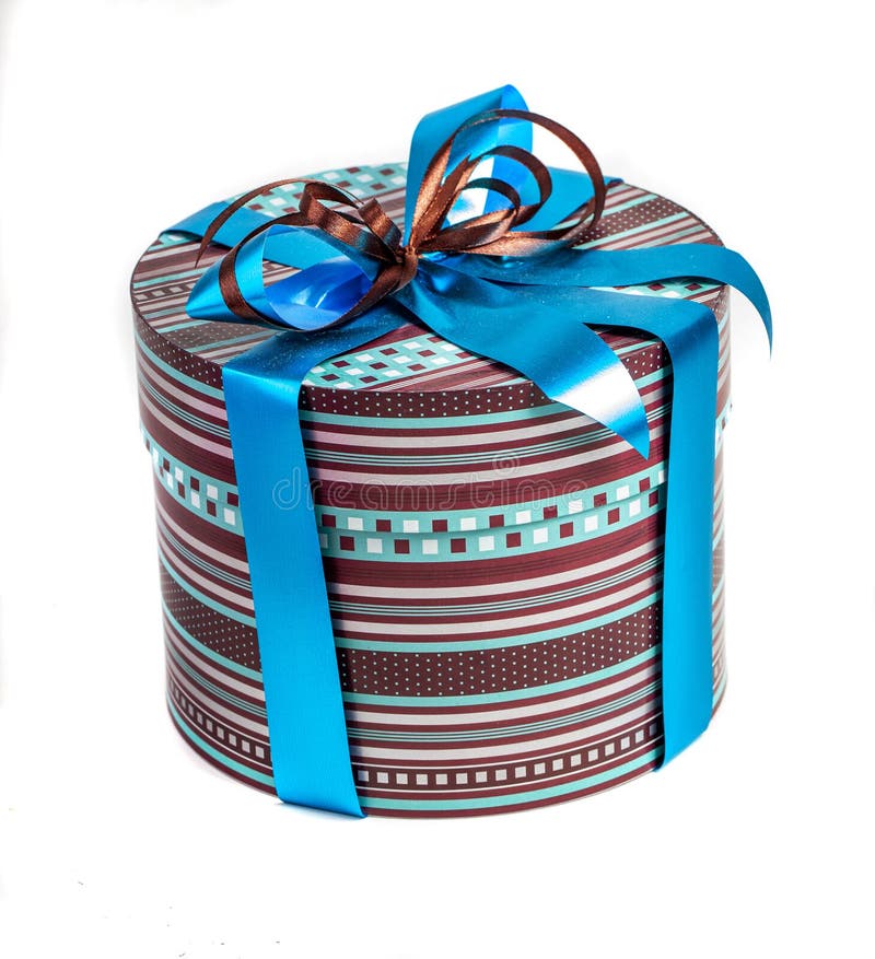 Round Gift Boxes with Pink Ribbons Stock Image - Image of present ...