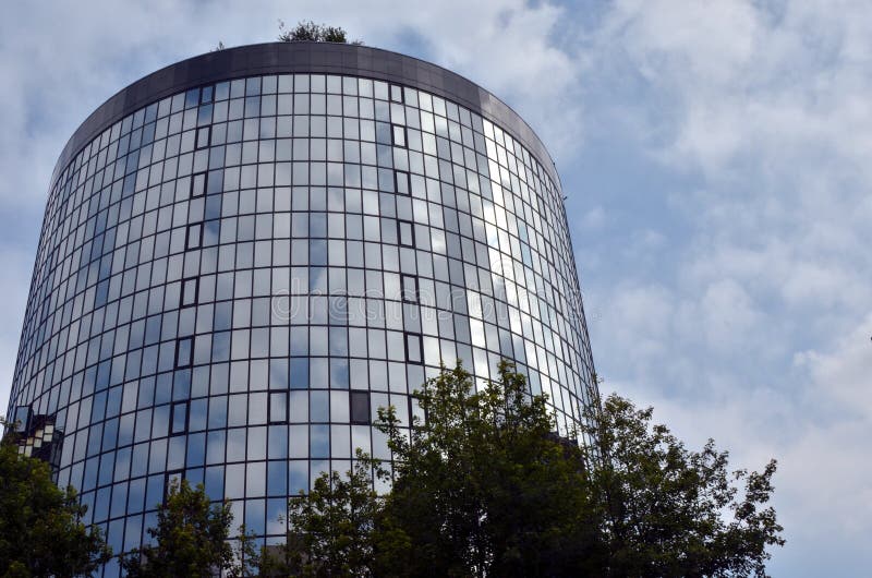 Round glass building stock image. Image of high, tall - 44402129