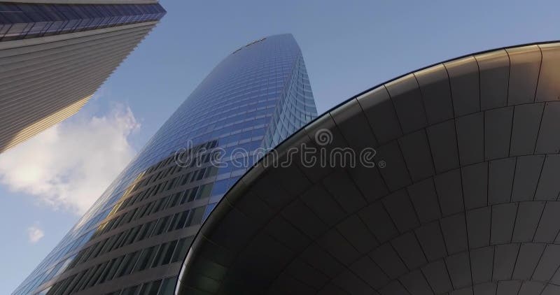 Round Glass Building Modern Down Up Stock Footage - Video of financial ...