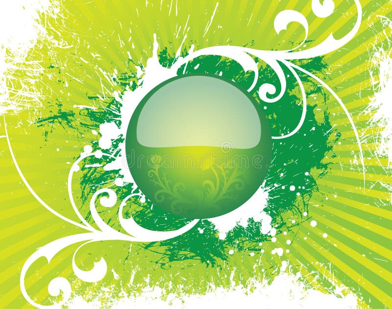 Round glass button stock vector. Illustration of floral - 5609433