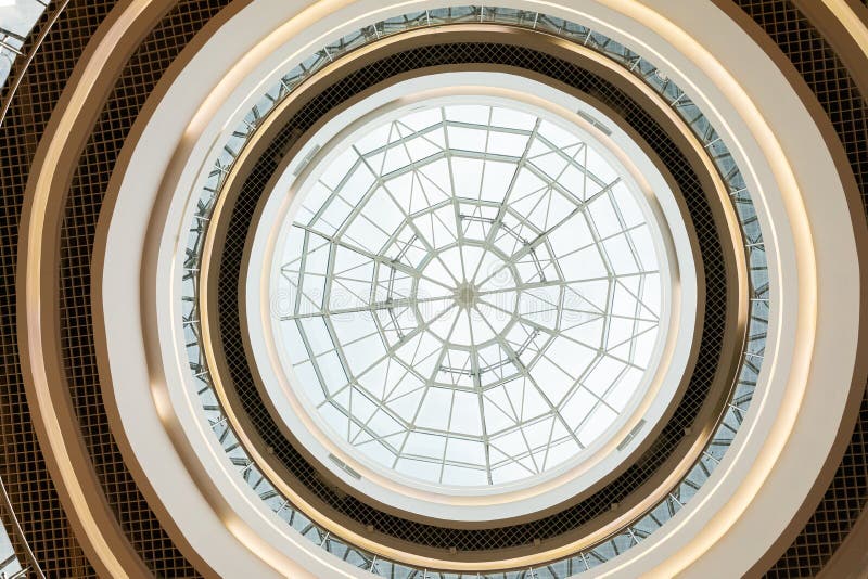 Round Glass Ceiling Dome Modern Architecture Design Inside Beautiful ...