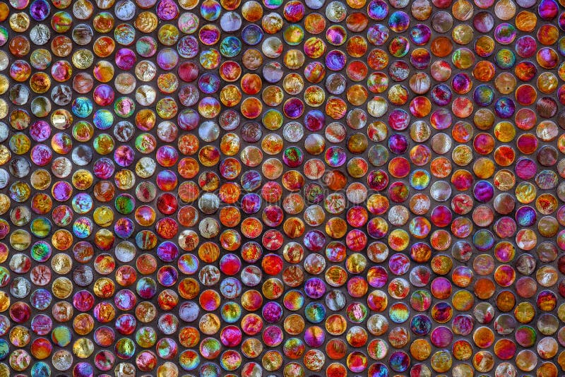 Round Glass Mosaic. Multi-colored Glass Mosaic Round Stock Photo ...