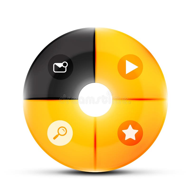 Round Glass Menu Buttons Design Template Stock Vector - Illustration of ...