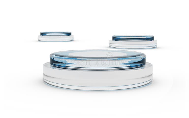 Round Glass Stands for Display Stock Illustration - Illustration of ...