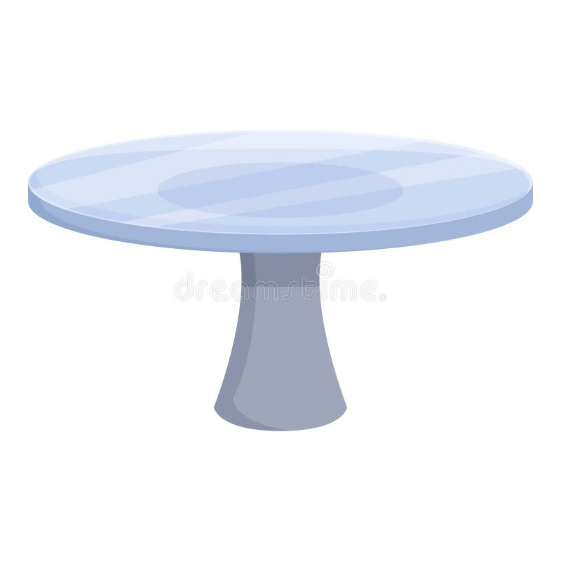 Round Glass Table Icon Cartoon Vector. Room Interior Design Stock ...