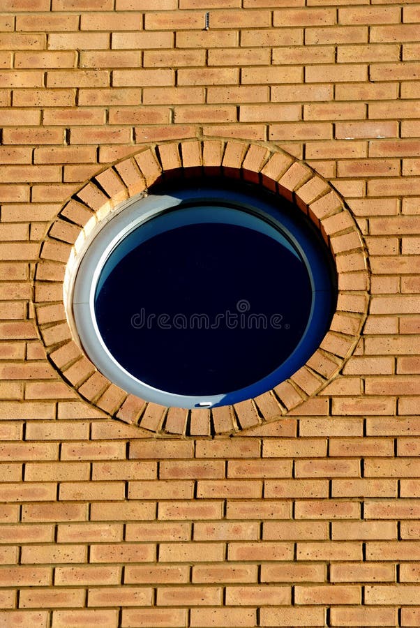 Round glass window stock image. Image of detail, bricks - 22669889