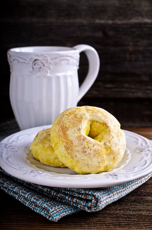 Round glazed cookies stock image. Image of focus, foreground - 47551595