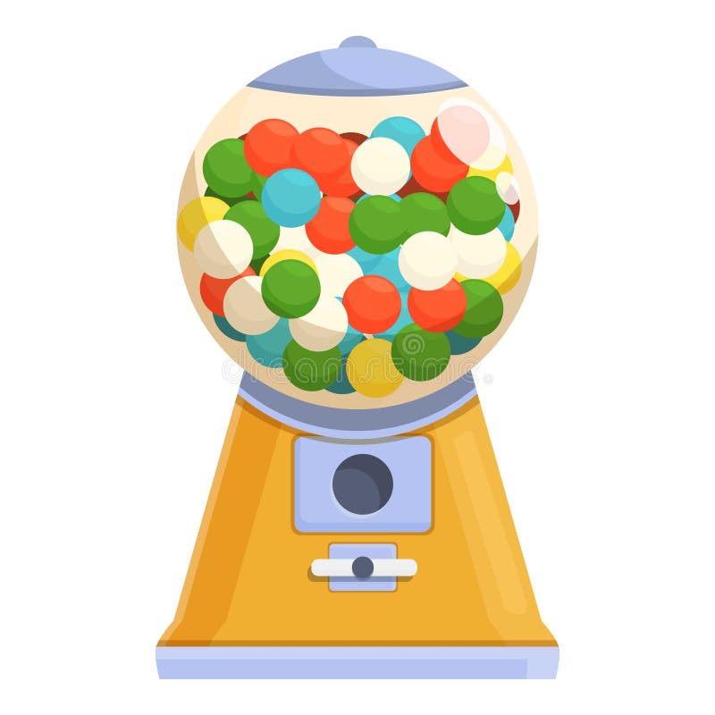 Round Globe Bubblegum Machine Icon Cartoon Vector. Retro Equipment ...