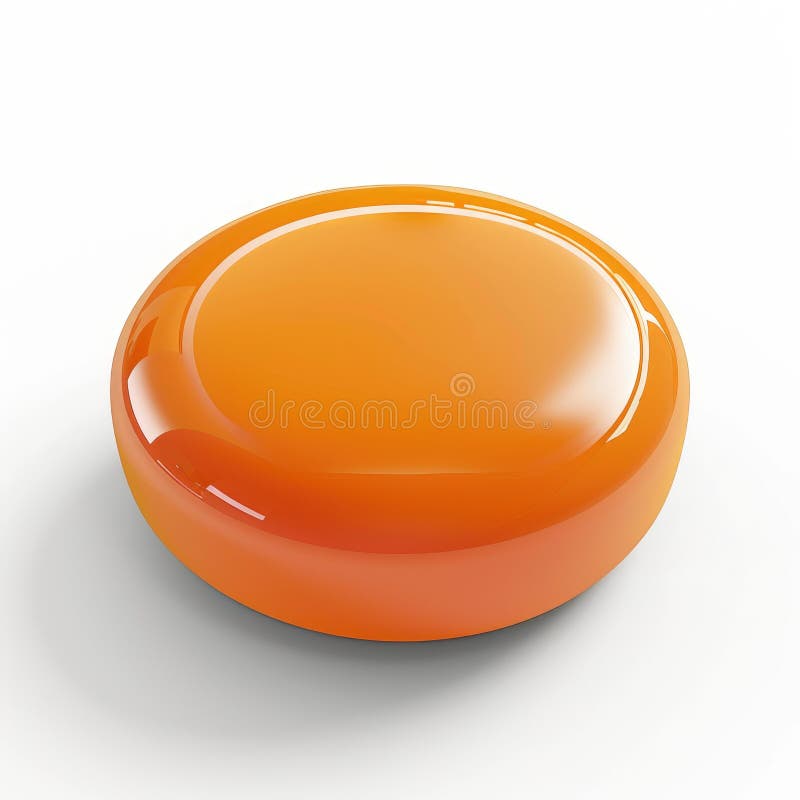 Glossy Orange Circle, Abstract 3D Render for Background Design Stock ...