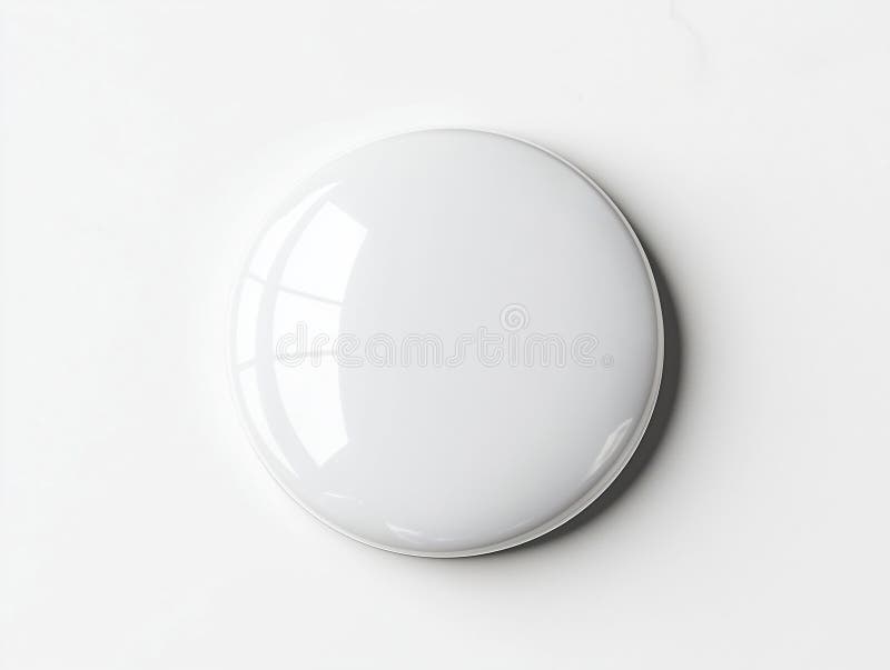 Round Glossy White Badge. Blank Empty Badge. White Round Button. Modern ...