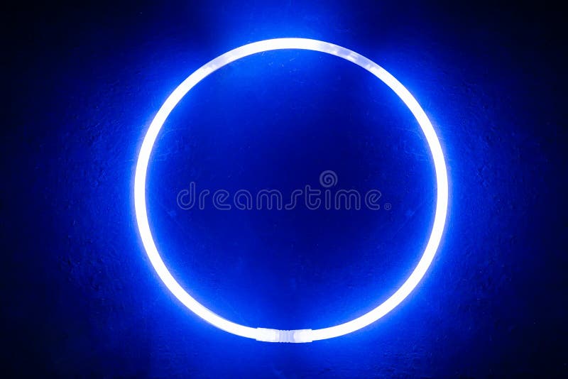 Round Glow Stick of Blue Color Stock Photo - Image of neon, blue: 109631162