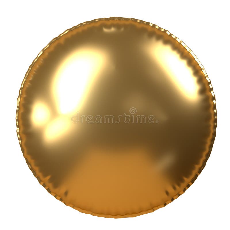 Round Gold Balloon stock illustration. Illustration of celebration ...
