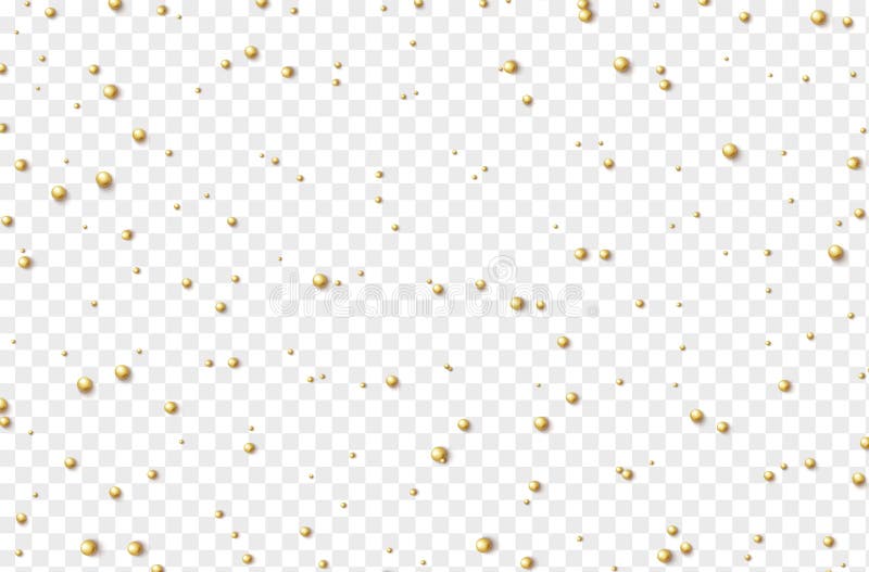 Round Gold Grains in the Form of Scattered Beads. Effect on Transparent ...