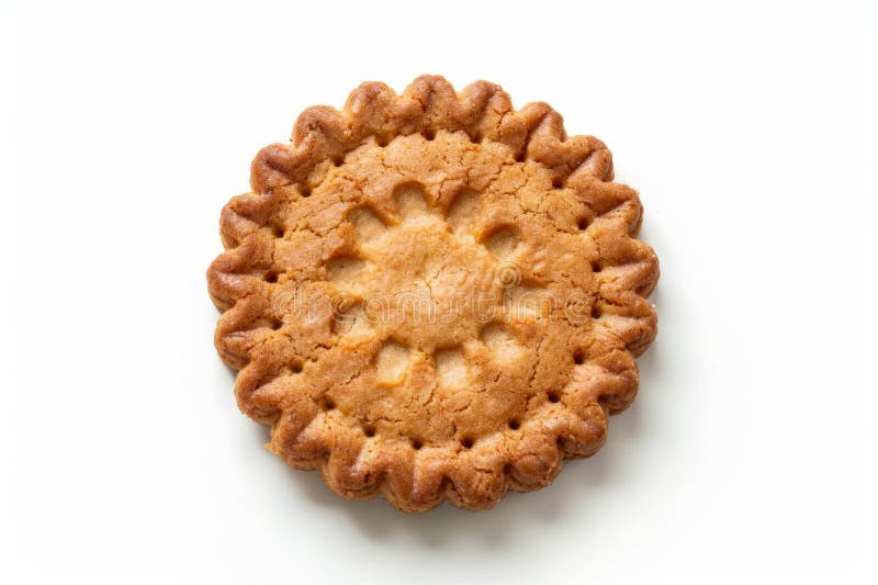Golden Biscuit White Background Neural Network Ai Generated Stock ...